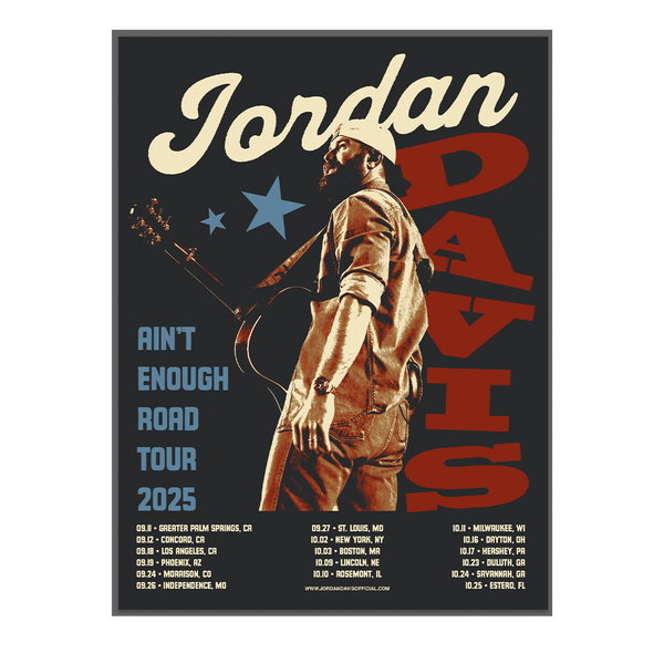U.S. 2025 Ain’t Enough Road Tour Poster - Jordan Davis Official Store