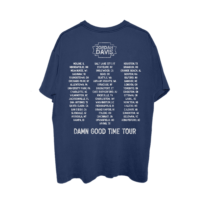 Damn Good Time Motel Navy T-Shirt - Jordan Davis Official Store